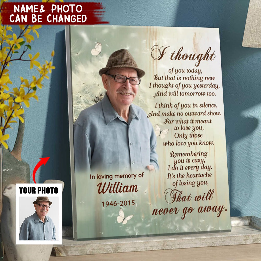 Personalized Family Loss I Thought Of You Today Memorial Poster – hadouk